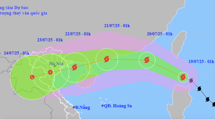 Bão Wipha giật cấp 11 và khả năng còn mạnh thêm, giật cấp 14, đổ bộ vào đâu?