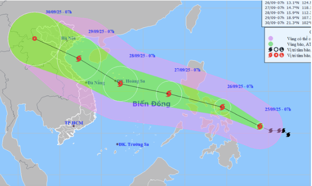 Tiếp nối bão số 9, bão Bualoi dự báo giật tới cấp 16 sắp vào Biển Đông